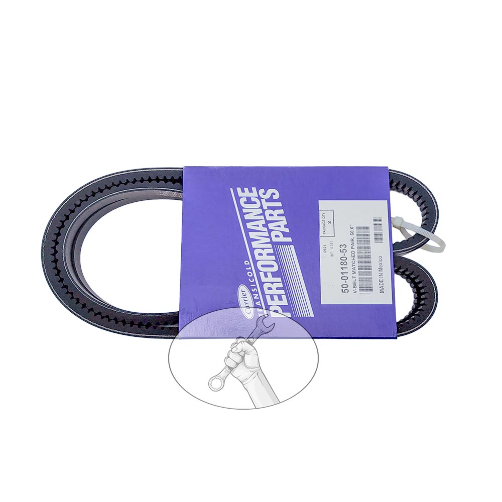 50-01180-53 OEM V-belt (Matching Pair 50.6"), Carrier Transicold Supra ...